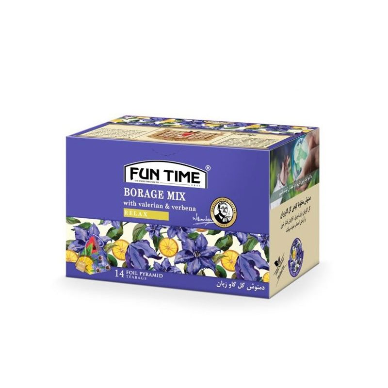 Fun Time - Borage Mix with Valerian Herbal Tea (14 Pyramid Bags ...